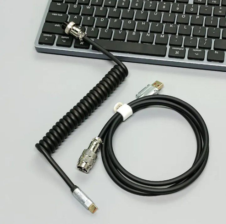Coiled Cable | Spiral Cable USB Type C for Mechanical Keyboard | Lazada PH