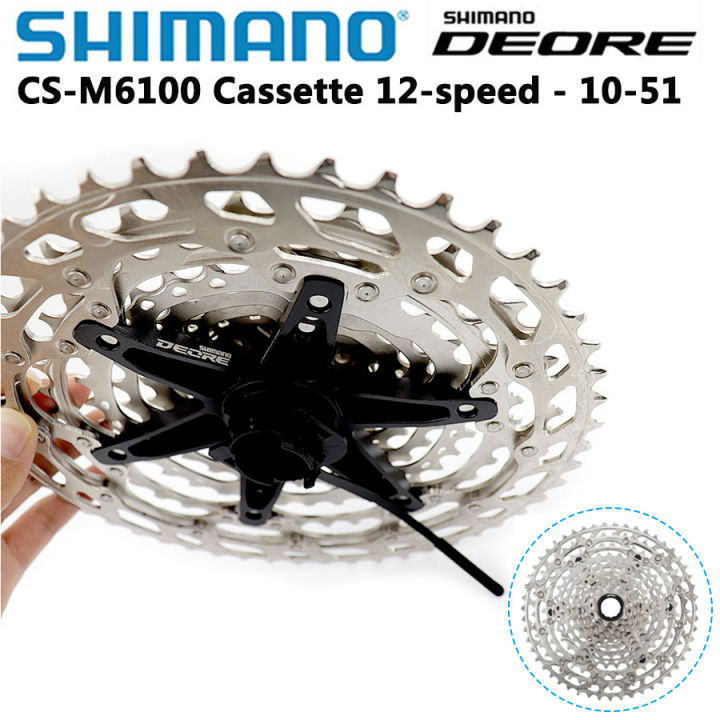 Shimano Deore M6100 Cassette 12 Speed Micro Spline K7 12V Mountain Bike ...