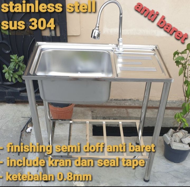 Bak tempat cuci piring portable kitchen sink 75 X 45 cm bcp meja ...
