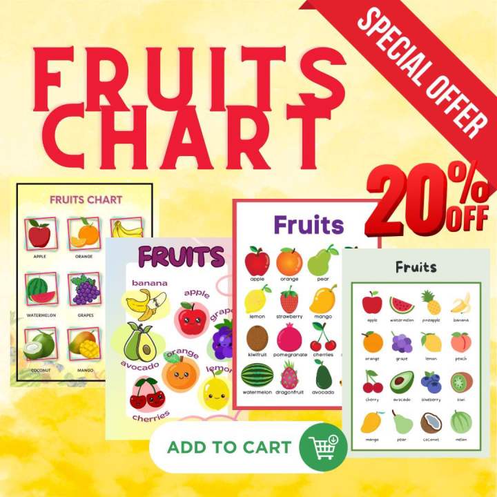 Fruits Chart ( Laminated A4) | Lazada PH