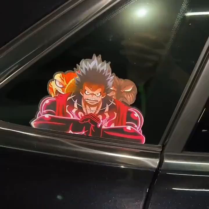 Anime One Piece 3D Gradient Sticker Waterproof Illusion Car Sticker ...