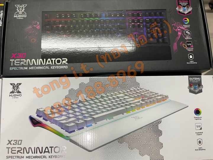 NUBWO-X TERMINATOR X30 Blue-Switch (White), Red-Switch (Black) | Lazada ...