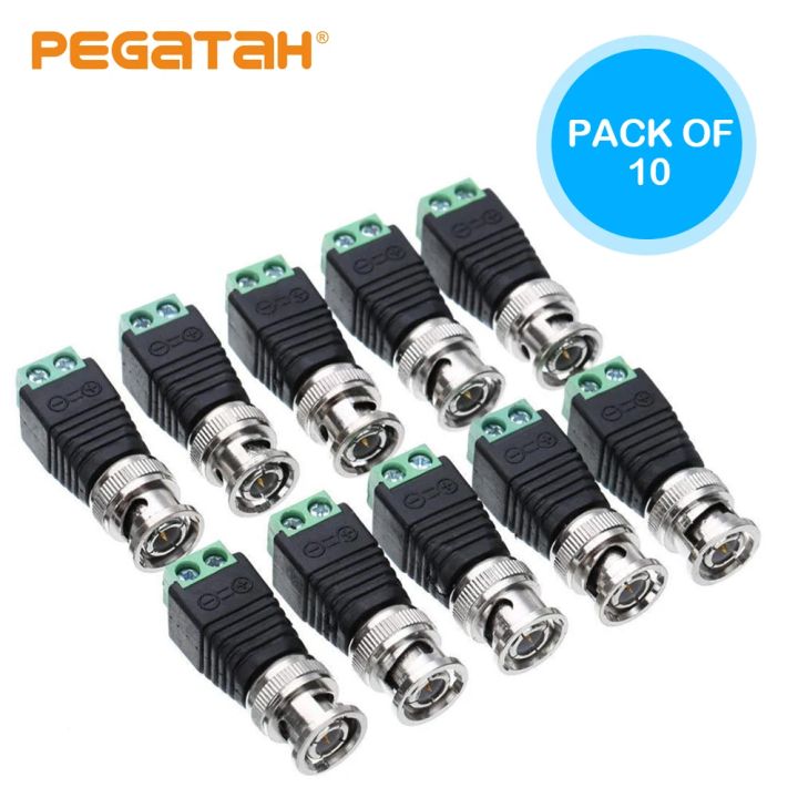 Free Shipping 2/5/10PCS BNC CCTV Connectors for AHD Camera CVI Camera ...