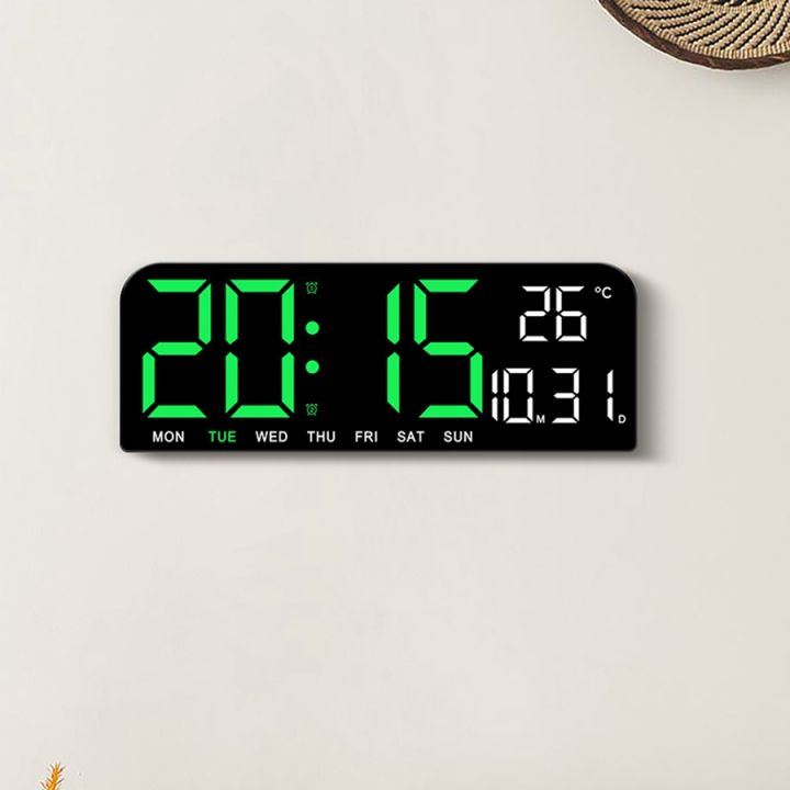 Large Digital Wall Clock Temperature and Date Week Display Night Mode ...