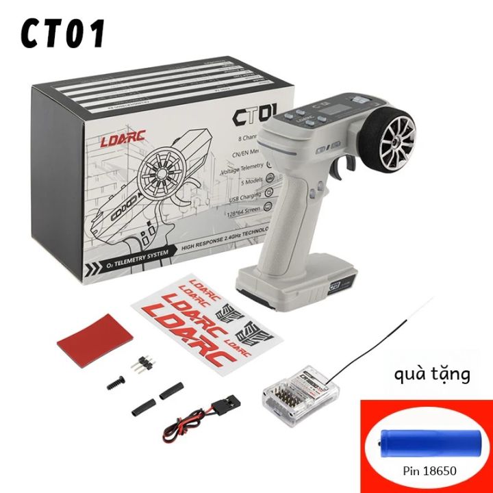 LDARC CT01 Bộ điều khiển từ xa chuyên nghiệp 2.4GHz 8 kênh với màn hình ...