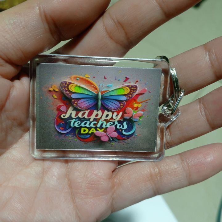 Acrylic Keychains Back to Back for Teachers Day Souvenir - Perfect Gift ...