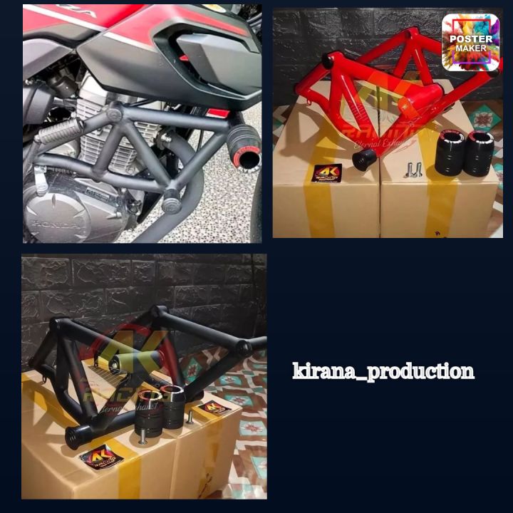 crasbar tubular cb verza/verza old pengaman dan pelindung mesin ...