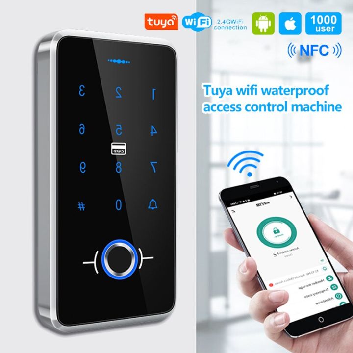 Fingerprint Door Access Control System Kit IP68 Waterproof Outdoor RFID Access Control Keyboard ...
