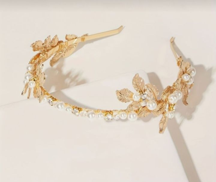 Bando hiasan kepala daun gold model terbaru BND17K | Lazada Indonesia
