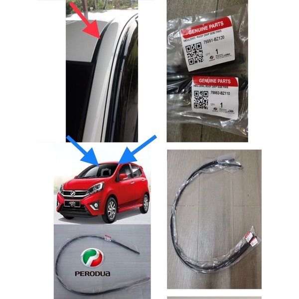 *ORIGINAL PERODUA AXIA ROOF MOULDING RUBBER LH/ RH GETAH BUMBUNG | Lazada