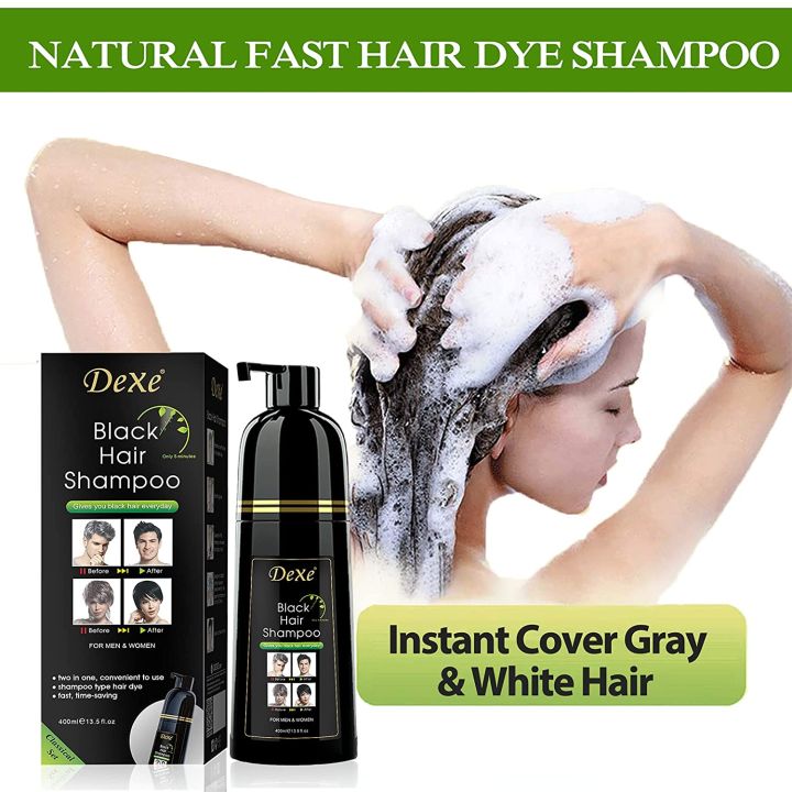 DEXE BLACK HAIR COLOR SHAMPOO 400ML | Lazada