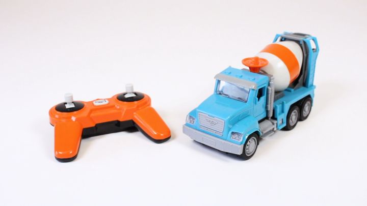 Driven Remote Control Cement Mixer Toy Truck for Kids - Micro Series ...