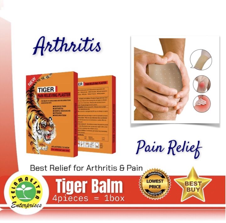 [1-pack] Tiger 4 Plaster High Quality Herbal Cures Chinese Pain Patches ...