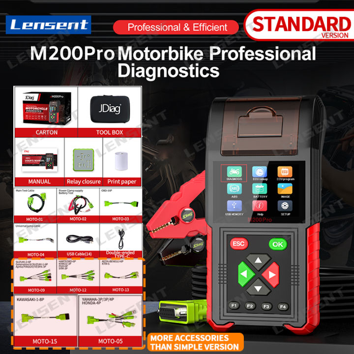 Lensent JDiag M200 PRO Moto Scanner D87 D88 CO idle speed adjustment ...