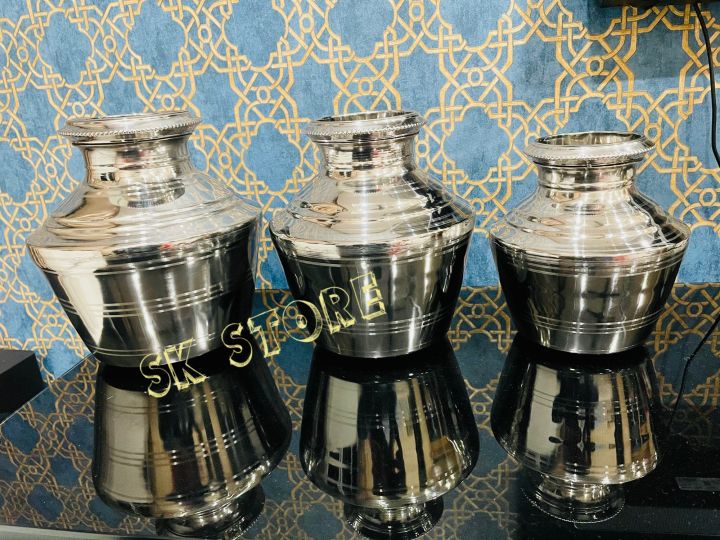 Stainless steel silver kudam / kalasa | Lazada