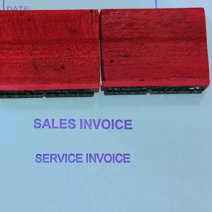 Sales Invoice and Service Invoice Stamp ( PER PIECE )Wood Handle ...