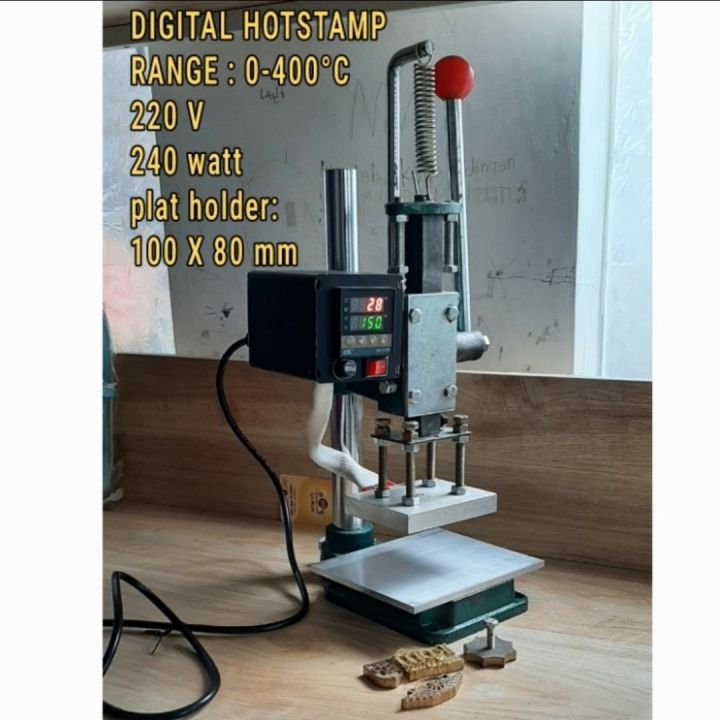 Mesin Emboss Hot Stamp Kulit dan Foil Digital Temperature Controller ...