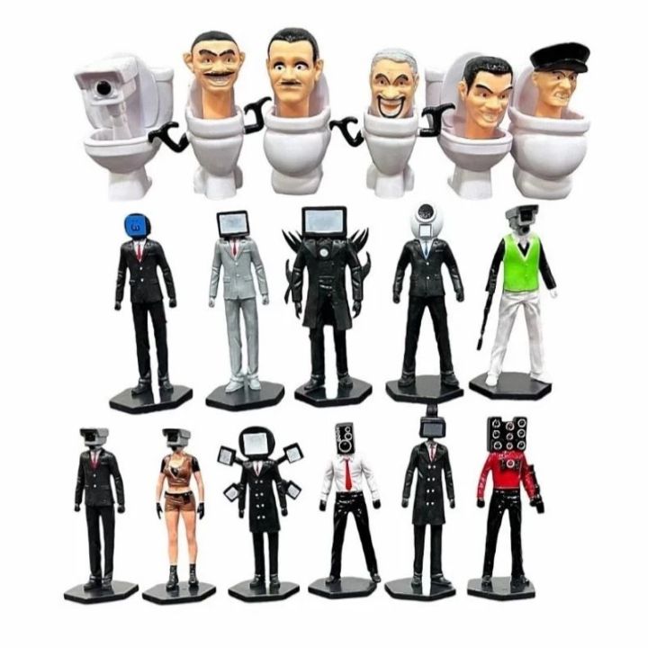 รวม โมเดล Skibidi Toilet ขนาด 5-12 cm. จำนวน 8-12 ตัว งานสวย ราคาถูก ...