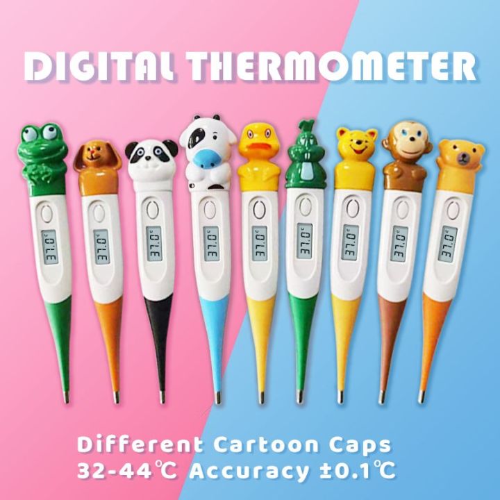 1pc Baby Cartoon Digital Thermometer Oral Armpit Flexible Tip ...
