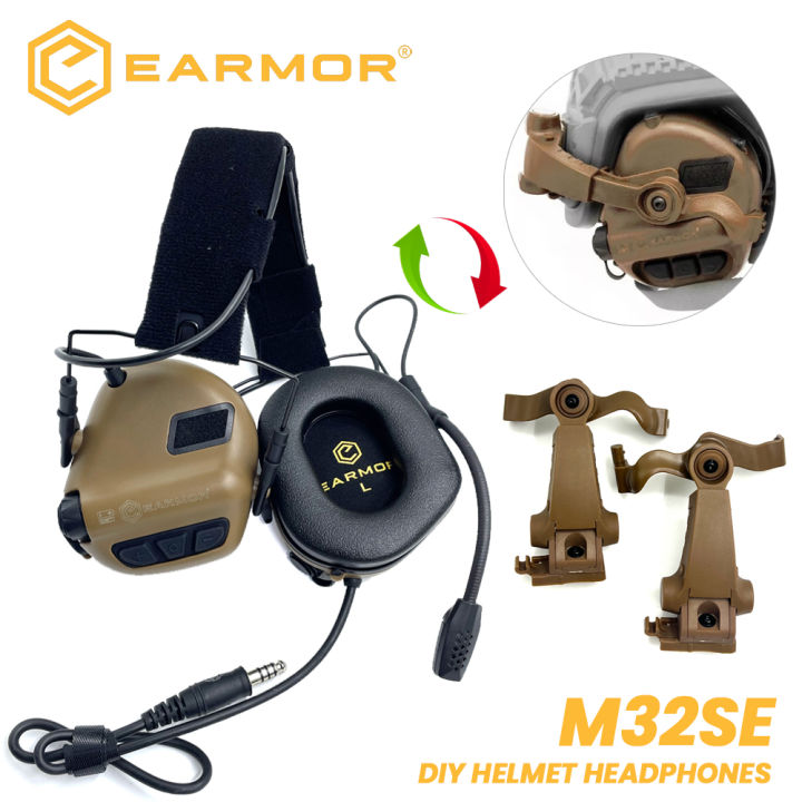 EARMOR M32 SE Tactical Shooting Headset with Advanced Electronic Noise ...