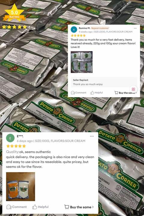 POTATO FRIES CORNER POWDER, ORIGINAL AUTHENTIC POTATO POWDER FLAVORING ...