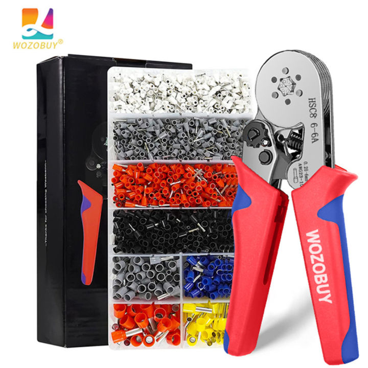 Ferrule Crimping Tool Kit, Self-adjustable Ratchet Wire Crimping Tool ...