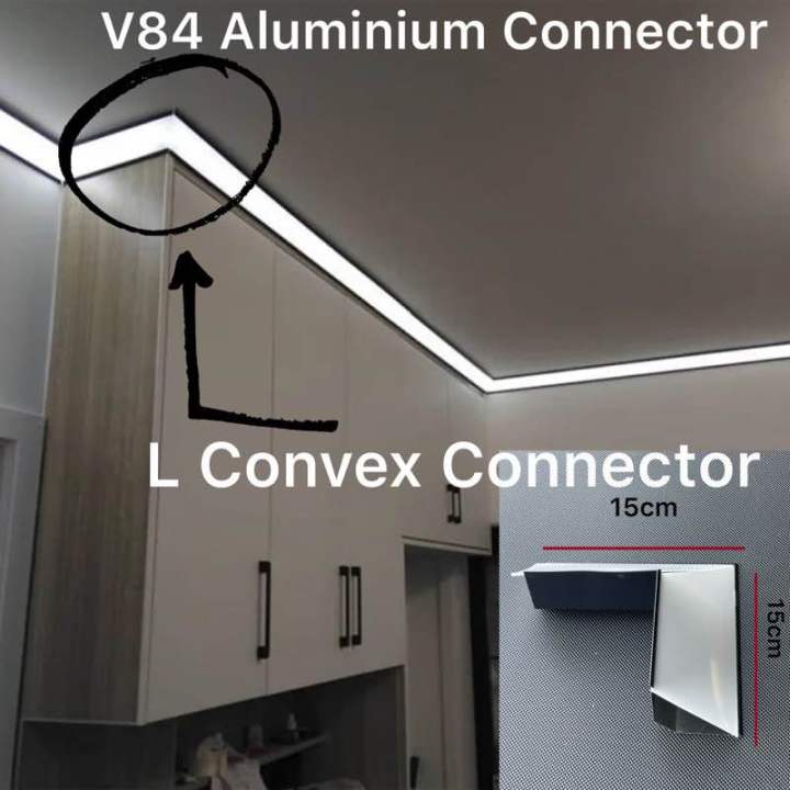 Aluminum corner Profile L Connector V84 aluminium | Lazada