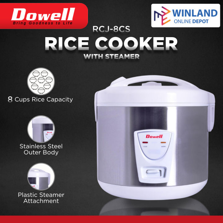 Dowell by Winland 1.5 Liter Jar Type Rice Cooker with Stainless Steel ...