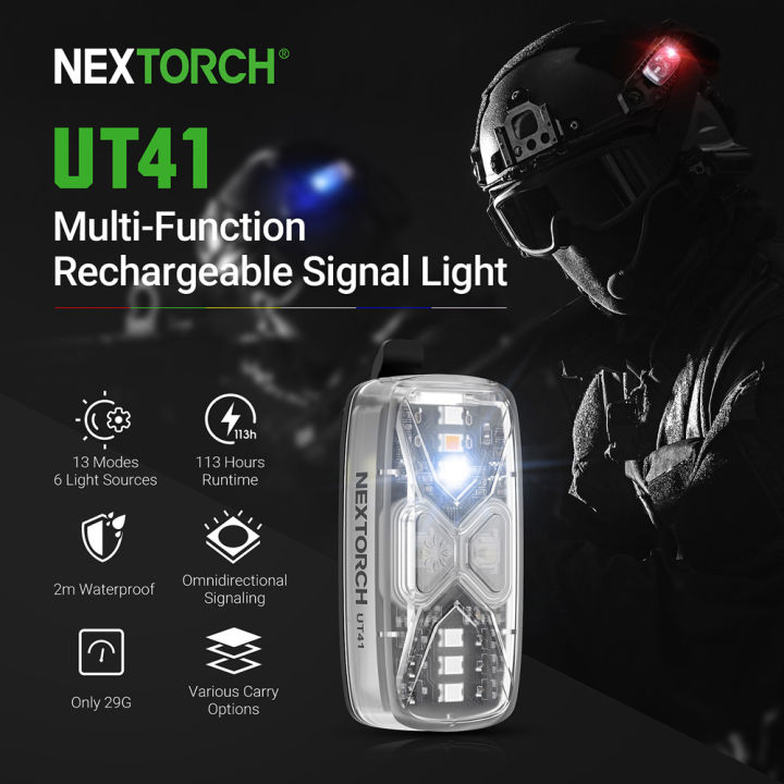 NEXTORCH UT41 Multi-Function Rechargeable Signal Light Tactical Military Safety Light-Multi ...