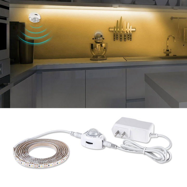 Motion Sensor Flexible LED Strip Lights DC 12V Waterproof Under Cabinet ...