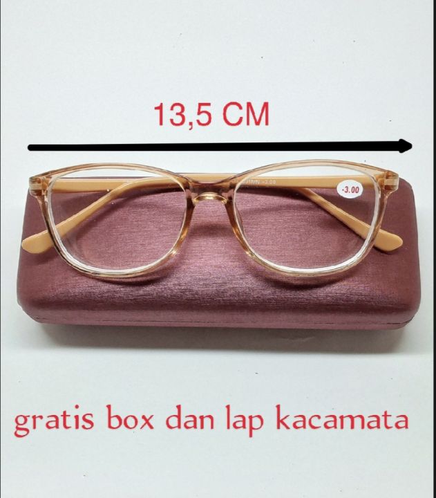 Kacamata minus gratis kotak dan lap / kacamata minus / kacamata resep ...