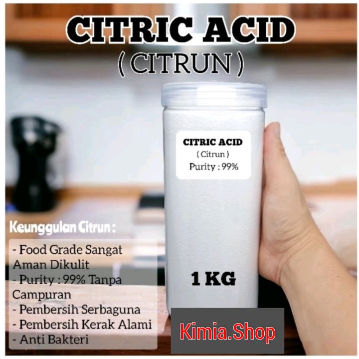 CITRIC ACID MONOHYDRATE 1KG / CITRUN ( ASAM SITRUN ) / ASAM SITRAT 1KG ...