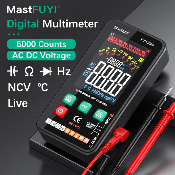 MASTFUYI Smart Digital Multimeter Large Screen Auto Range Voltage AC/DC ...