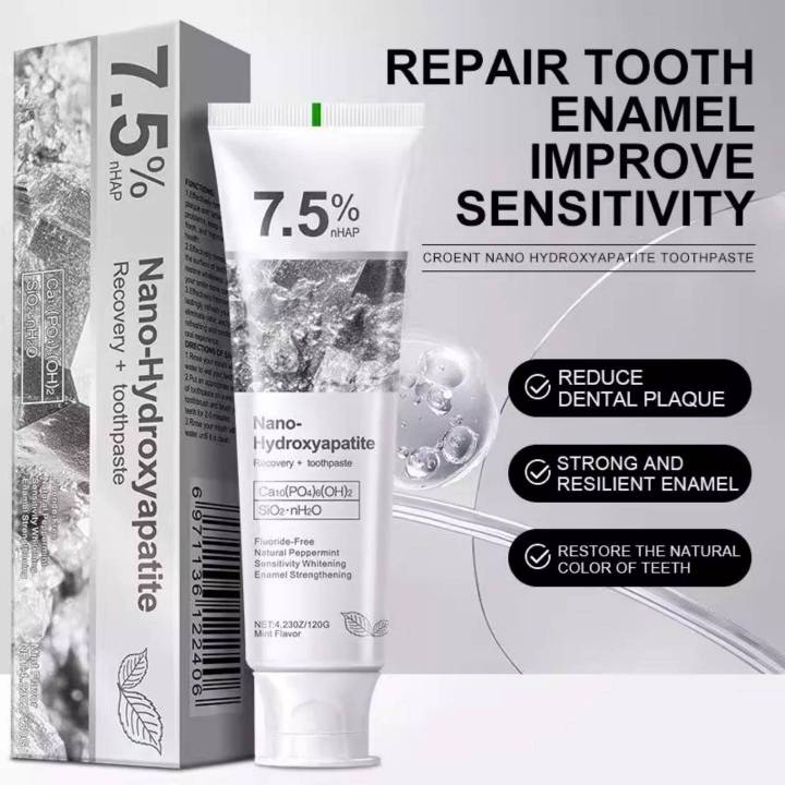 Croent 7.5% Nano Hydroxyapatite Toothpaste Mint Flavor Freshens Breath ...
