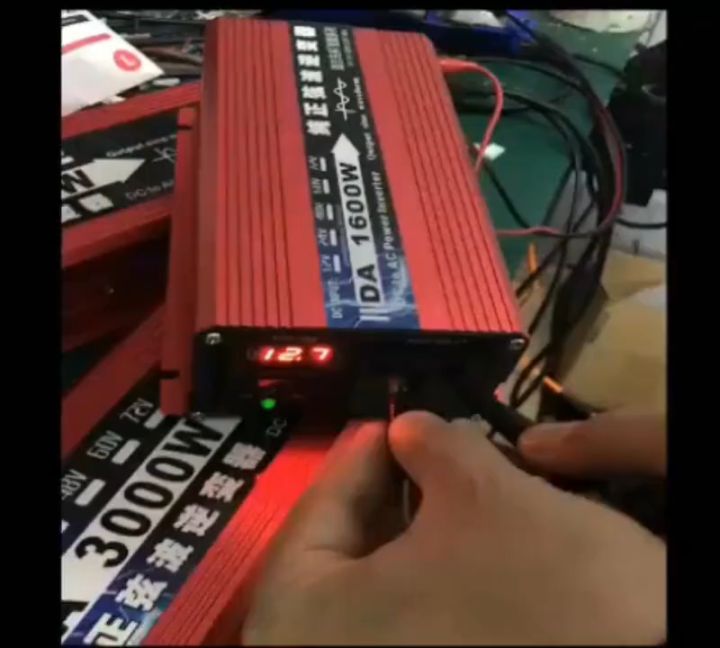 DA inveter 1600W อินเวอร์เตอร์12V/2 DC ถึง220V AC Pure Sine Wave หม้อ ...