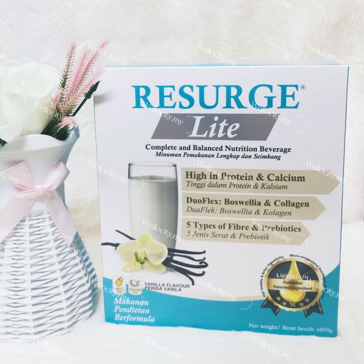 🇲🇾Ready stock🇲🇾New packaging Resurge Lite powder Vanilla 850g High ...