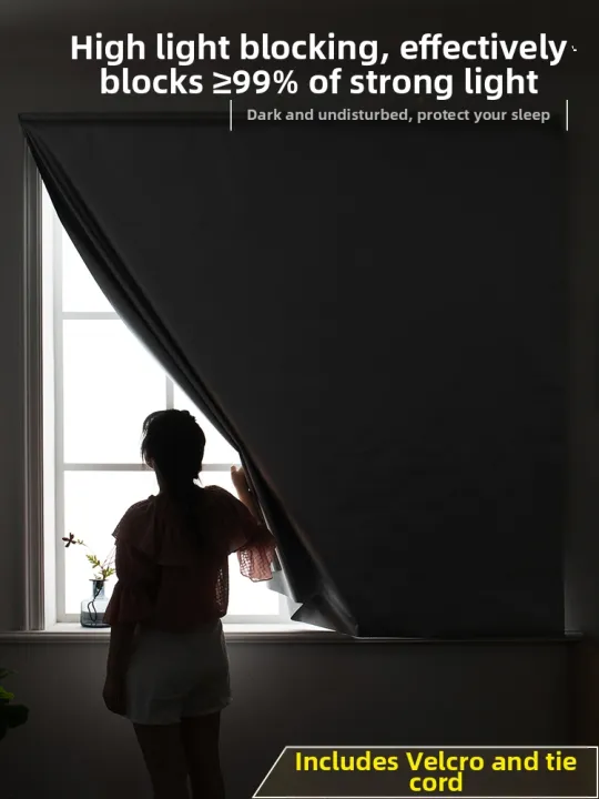 Full Light Blocking Easy Installation No Drill Curtain for Small ...