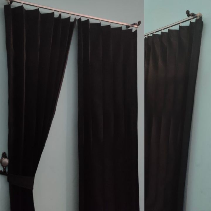 Tirai Gorden Sido polos jendela kamar gordeng motif terbaru hitam ...