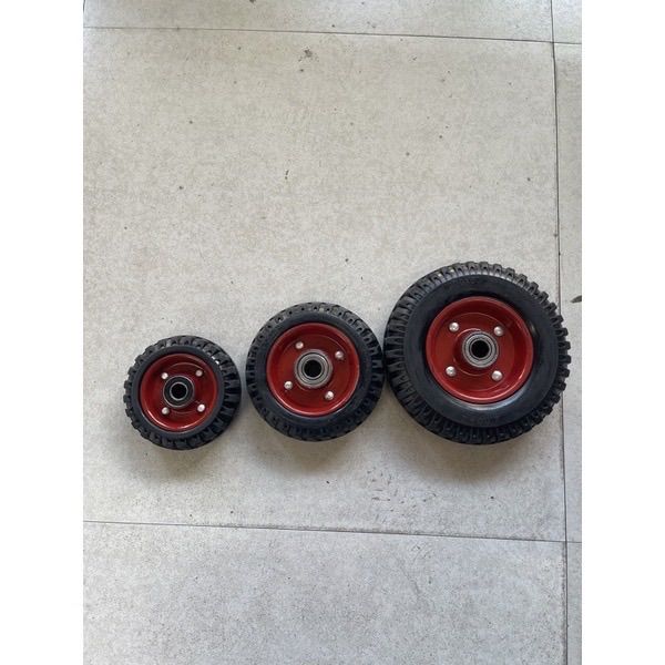 Heavy Duty Steel Body Rubber Wheel 5",6",8" for push cart/any kart (per ...