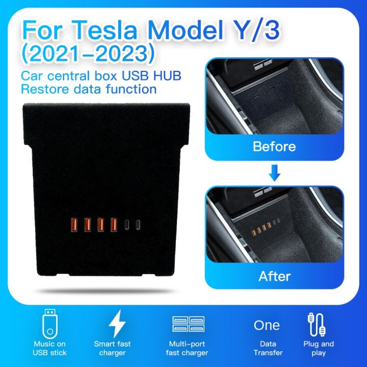 65W 30W Super Fast Charge For Tesla Model 3 Y 2021 2022 2023 USB Shunt ...