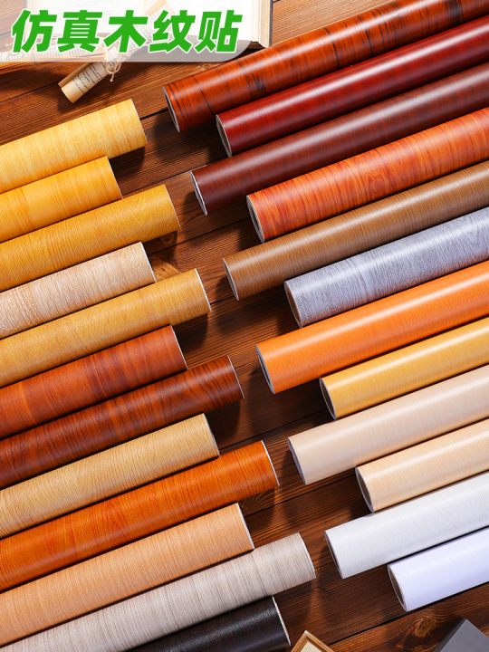 Wood Grain Sticker Imitation Wooden Door Sticker Cabinet Furniture ...