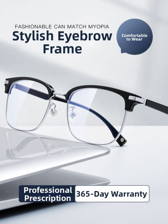 Color Changing Men's Eyeglass Frames Semi-rimless Eyewear | Lazada PH