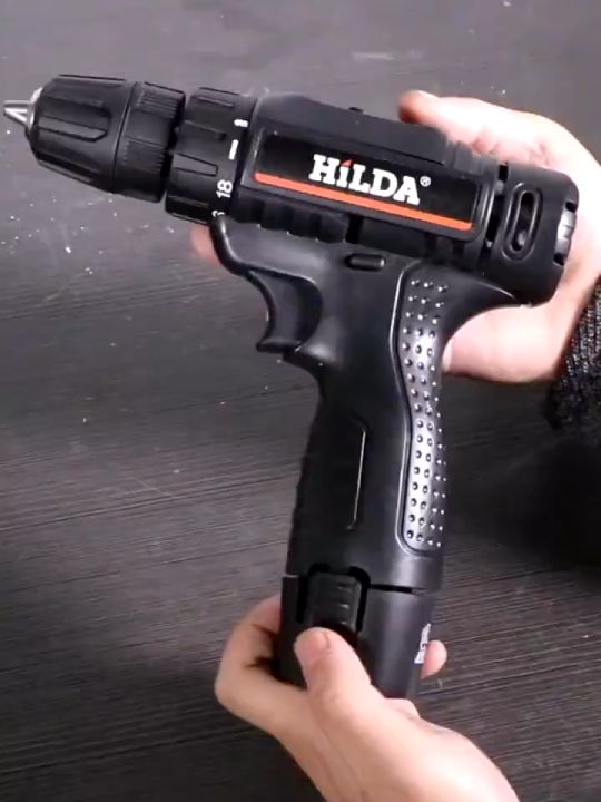 (ori Cod Hilda 12v Mesin Bor Cordless Bor Tangan Baterai Tembok Tanpa
