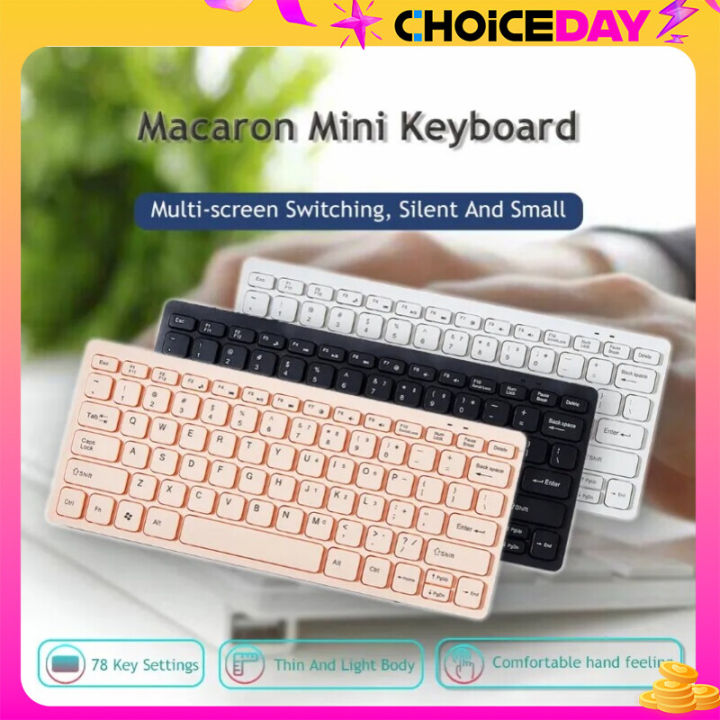 Smart Space Macaron Mini Keyboard 78 Keys Basic USB Silent Keyboard for ...