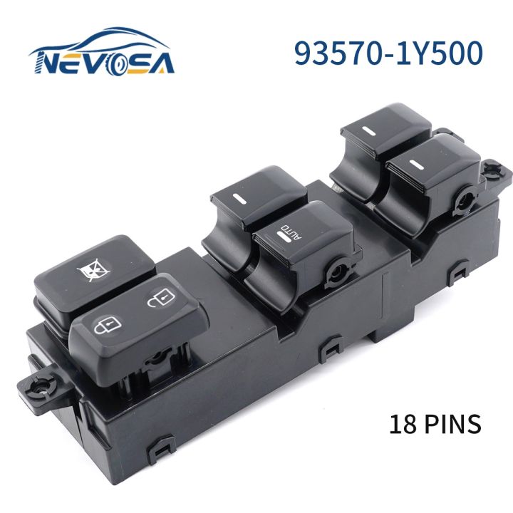 NEVOSA 93570-1Y500 18Pins Auto Window Electric Switch For Kia Morning ...