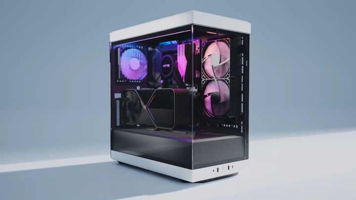 [HYTE Official Store] HYTE Y40 SNOW WHITE WITH 2 FANS AND RISER ...
