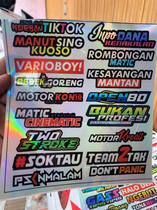 STICKER PACK KATA KATA VIRAL / STICKER KATA KATA TERBARU / STICKER HELM ...