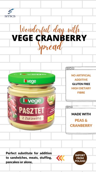 Sante LOVEGE Vegan Pate with Cranberry Jam Spread Bread Spread Jem Roti ...