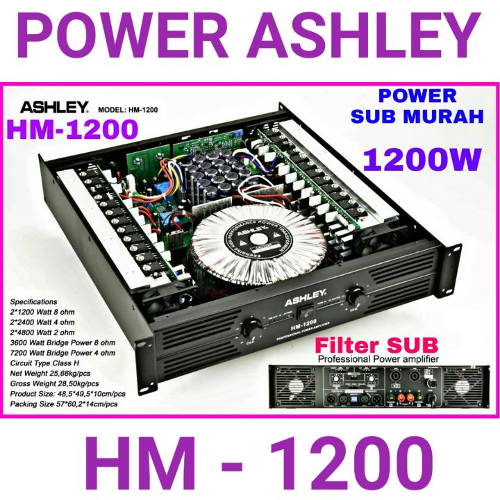 Power Ashley HM1200 original Ashley HM-1200 power SUB murah HM 1200 ...