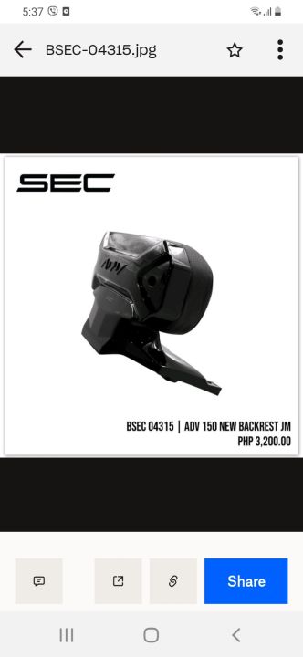Honda Adv150 Backrest | Lazada PH
